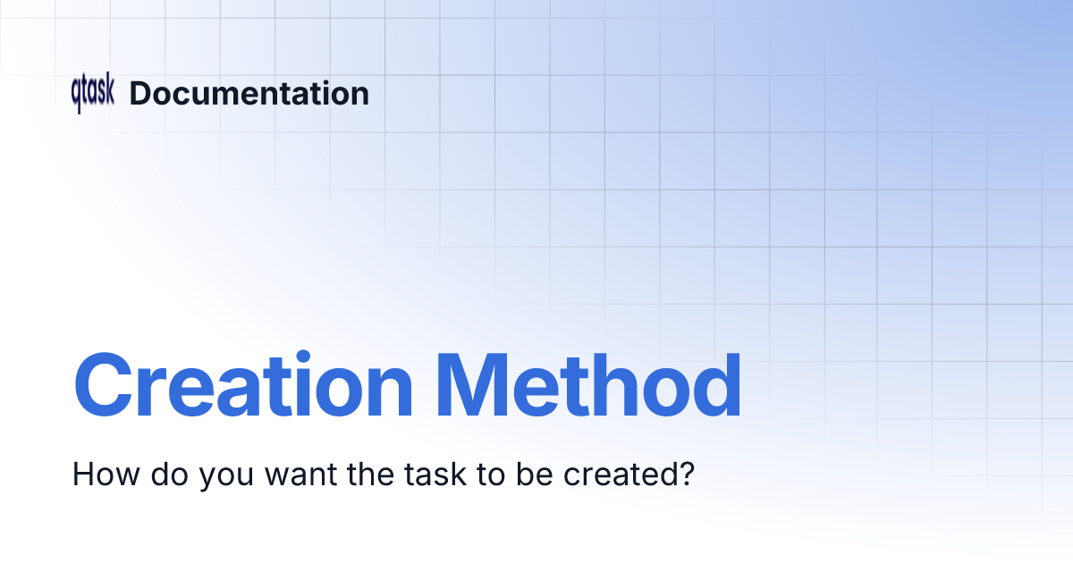 Creation Method | Documentation